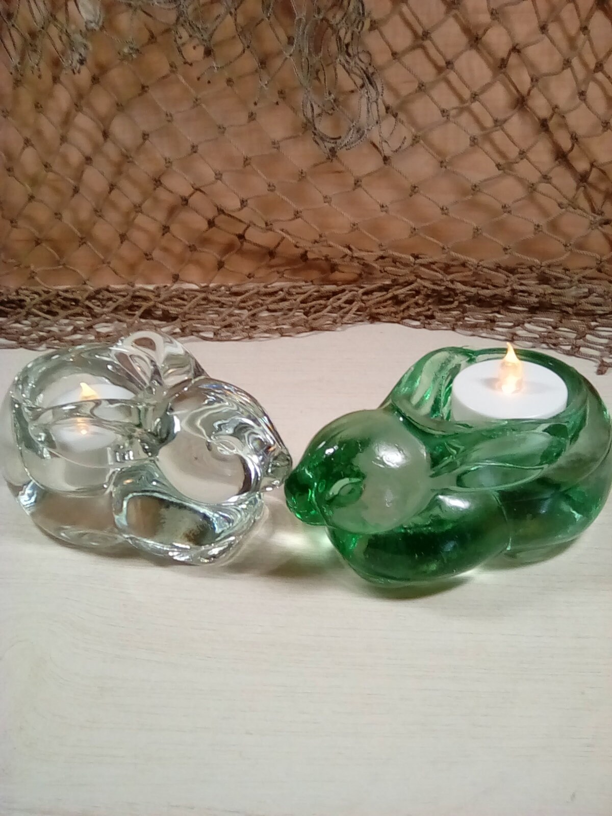 Set of 2 Rabbit candle holders | Etsy