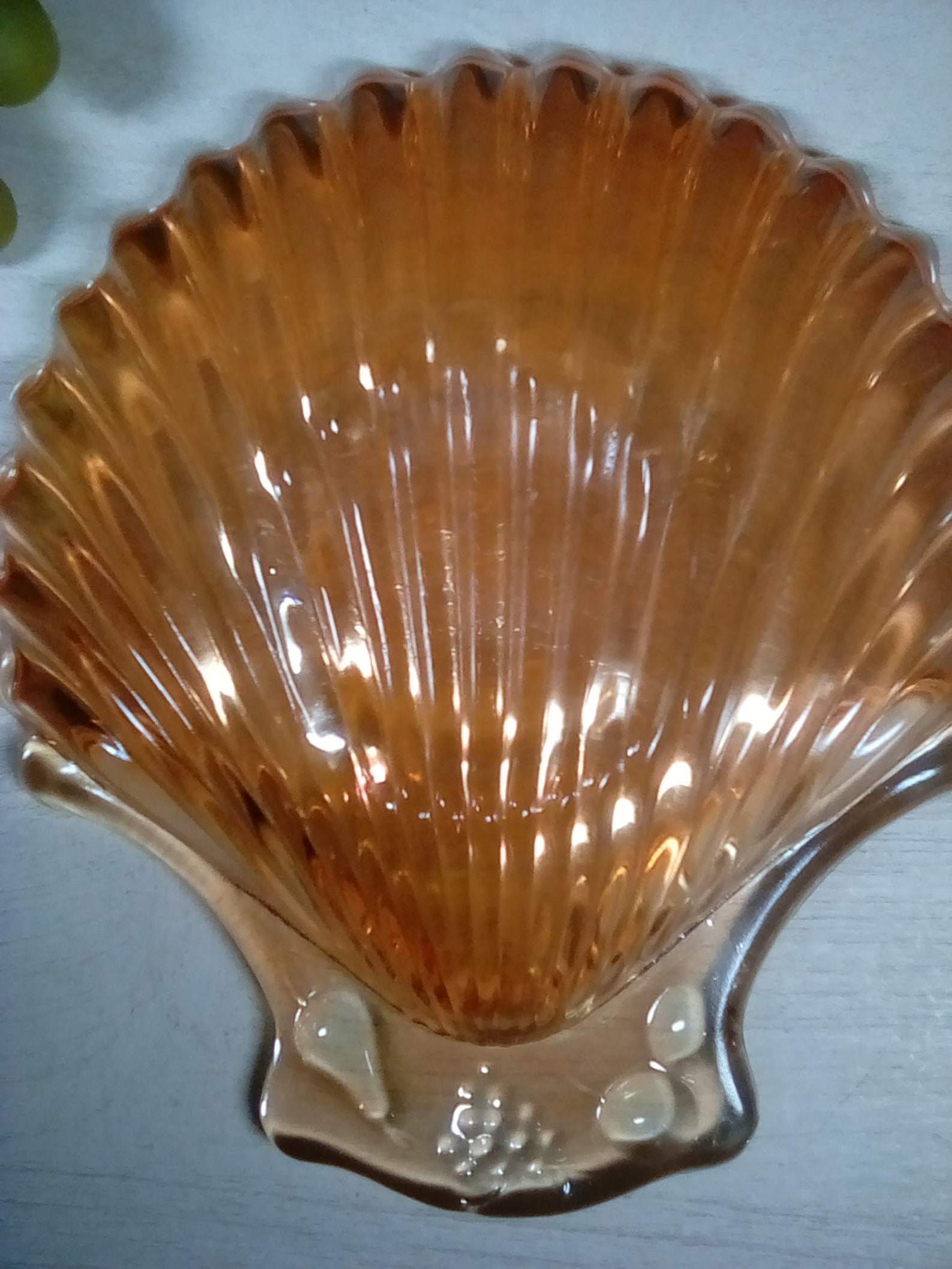Shell Shape Carnival Glass Dish - Etsy