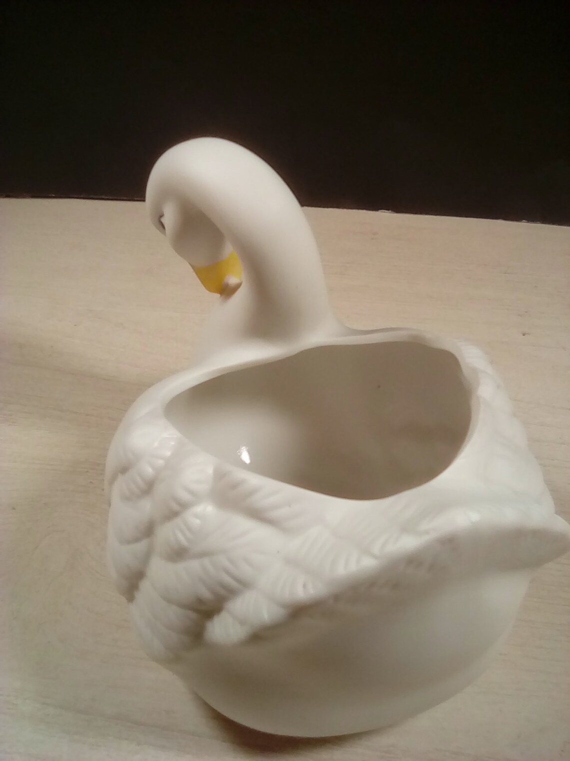 Homco White Swan Planter - Etsy