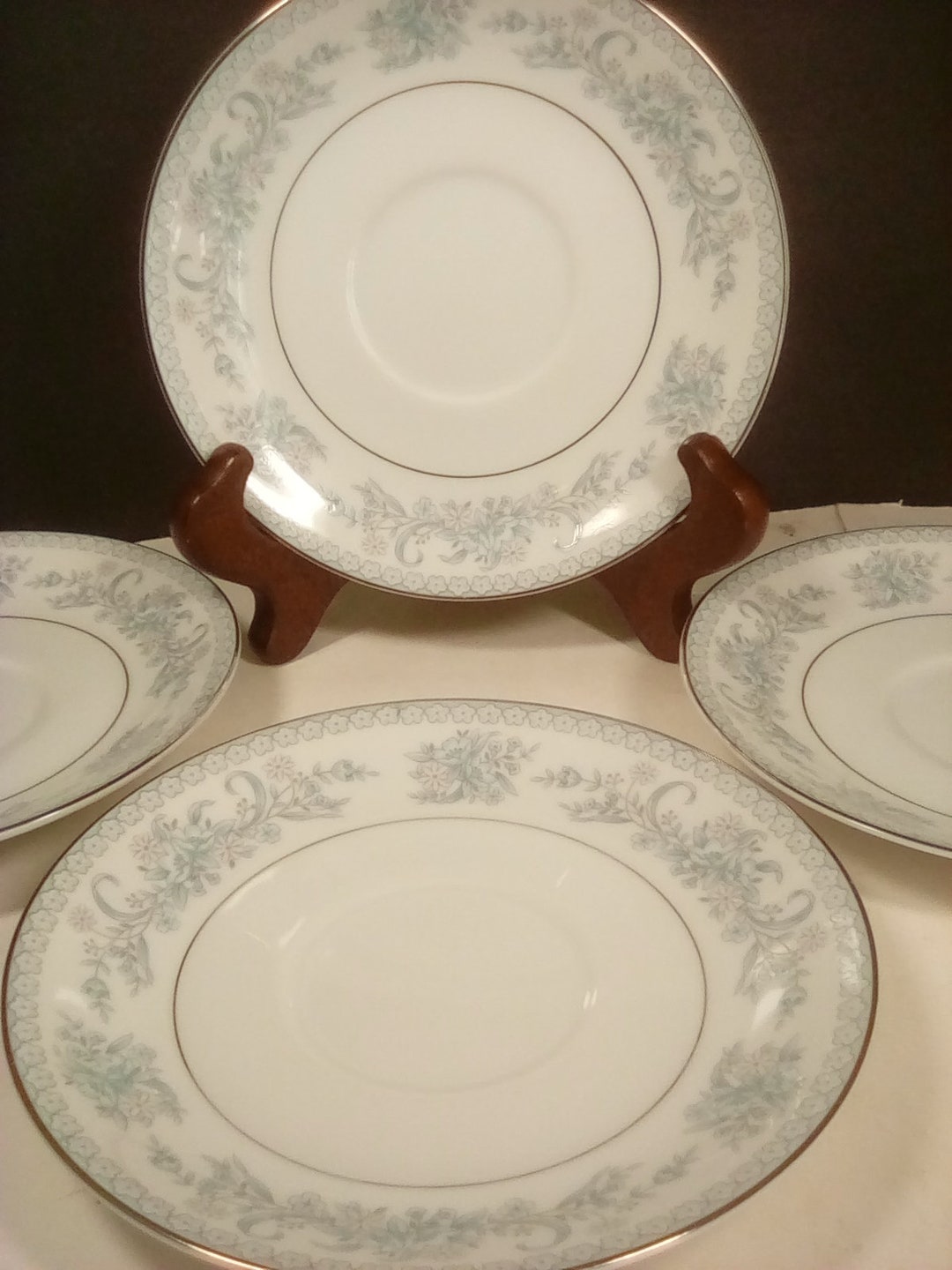 Set of 4 Mikasa Fine China Dresden Rose L9009 Saucers - Etsy
