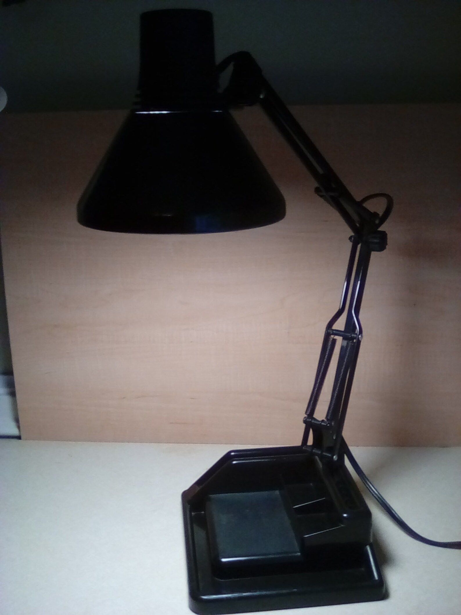 Black Gooseneck Long Arm Adjustable Lamp With Compartment Base - Etsy