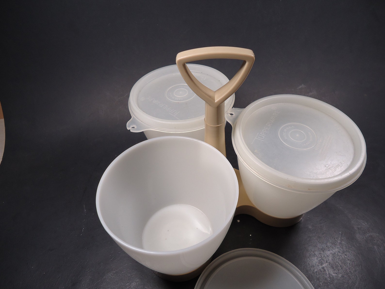 Tupperware Condiment Caddy Small Bowls With Lids | Etsy