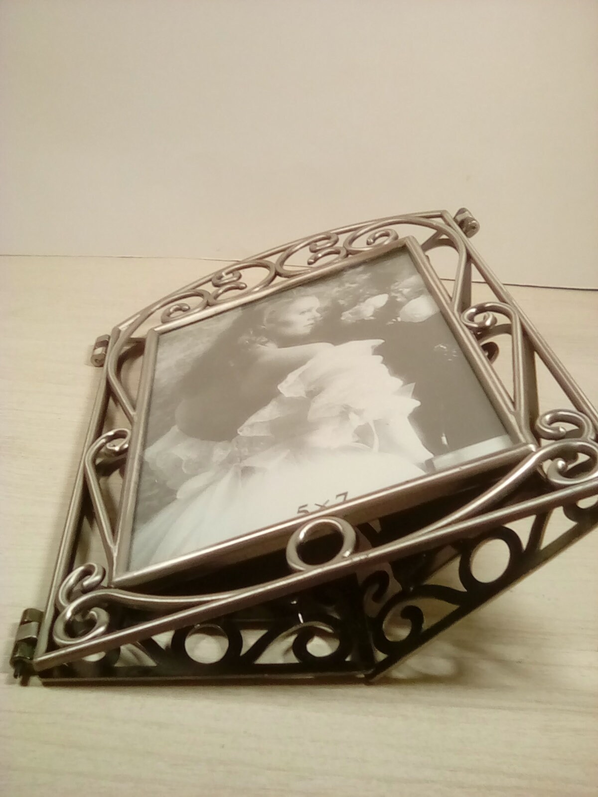 Stunning Tri fold silver metal photo frame | Etsy