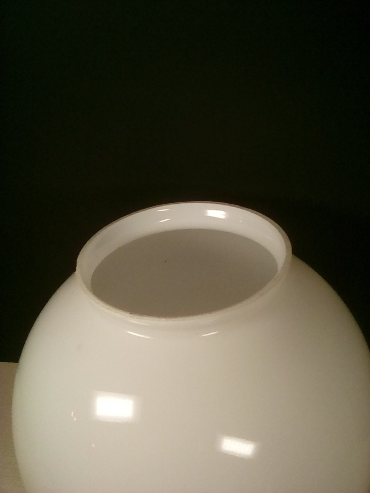 Small milk glass full moon shape ceiling light replacement | Etsy