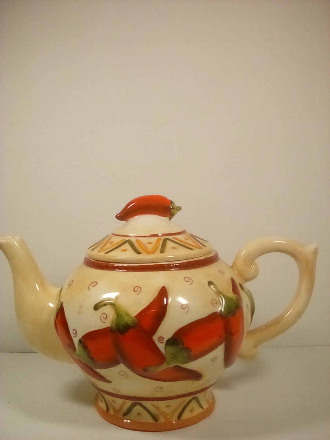 Colorful Red Pepper Tea Pot - Etsy