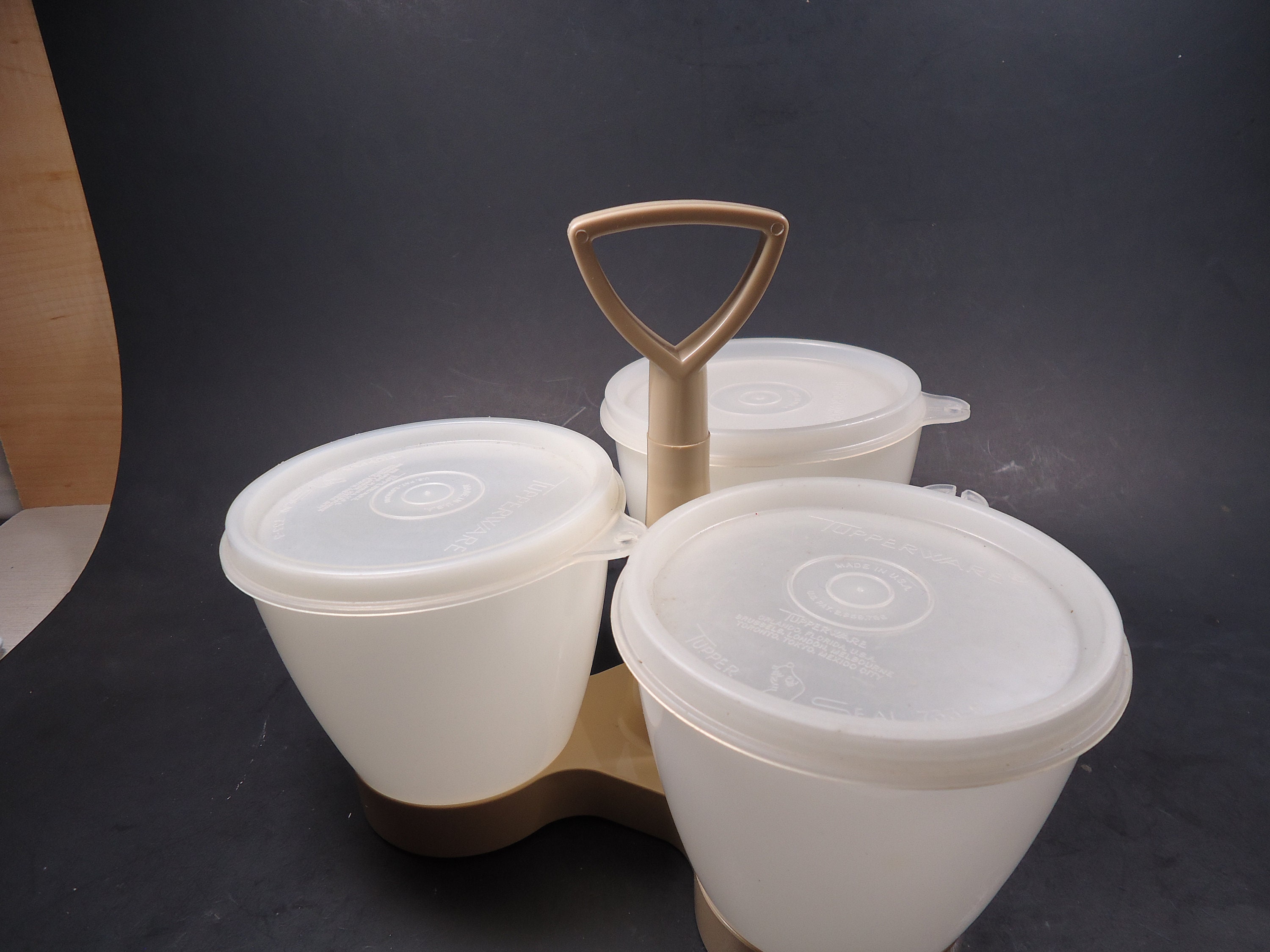 Tupperware Condiment Caddy Small Bowls With Lids - Etsy