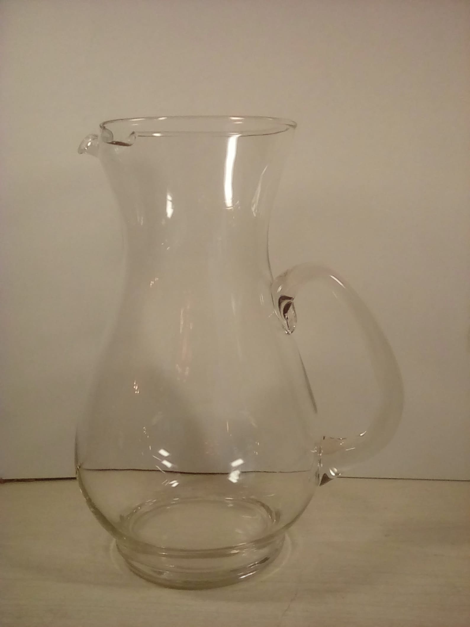 Gorgeous clear glass Pedestal pitcher | Etsy