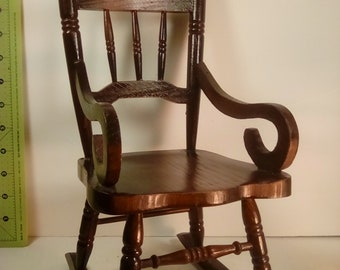 Wooden Rocking Chair for Doll - Etsy