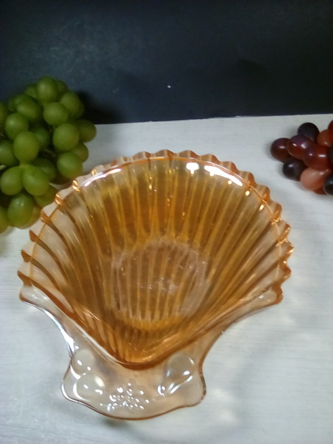 Shell Shape Carnival Glass Dish - Etsy