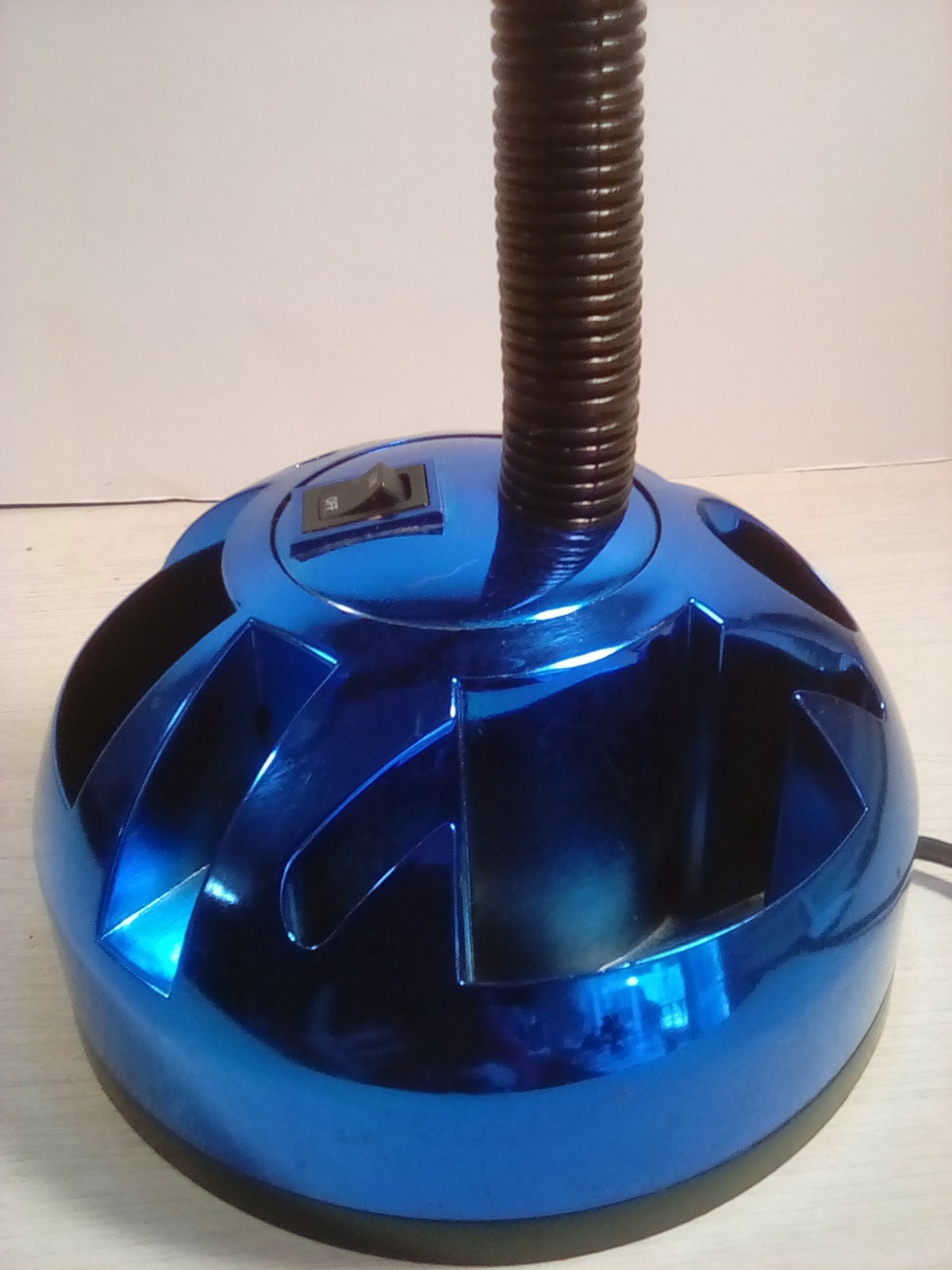 Blue gooseneck adjustable lamp with rotating caddy | Etsy