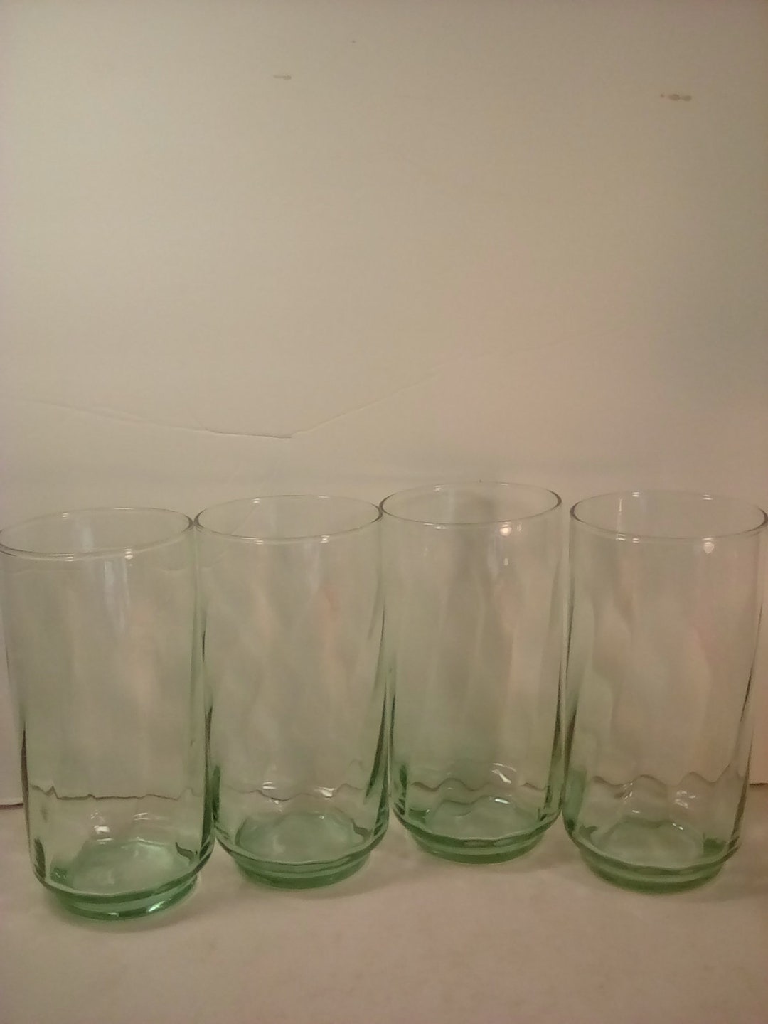 Libby Set of 4 Light Teal/ Green Color Swirl Water/ Tea Tumblers - Etsy