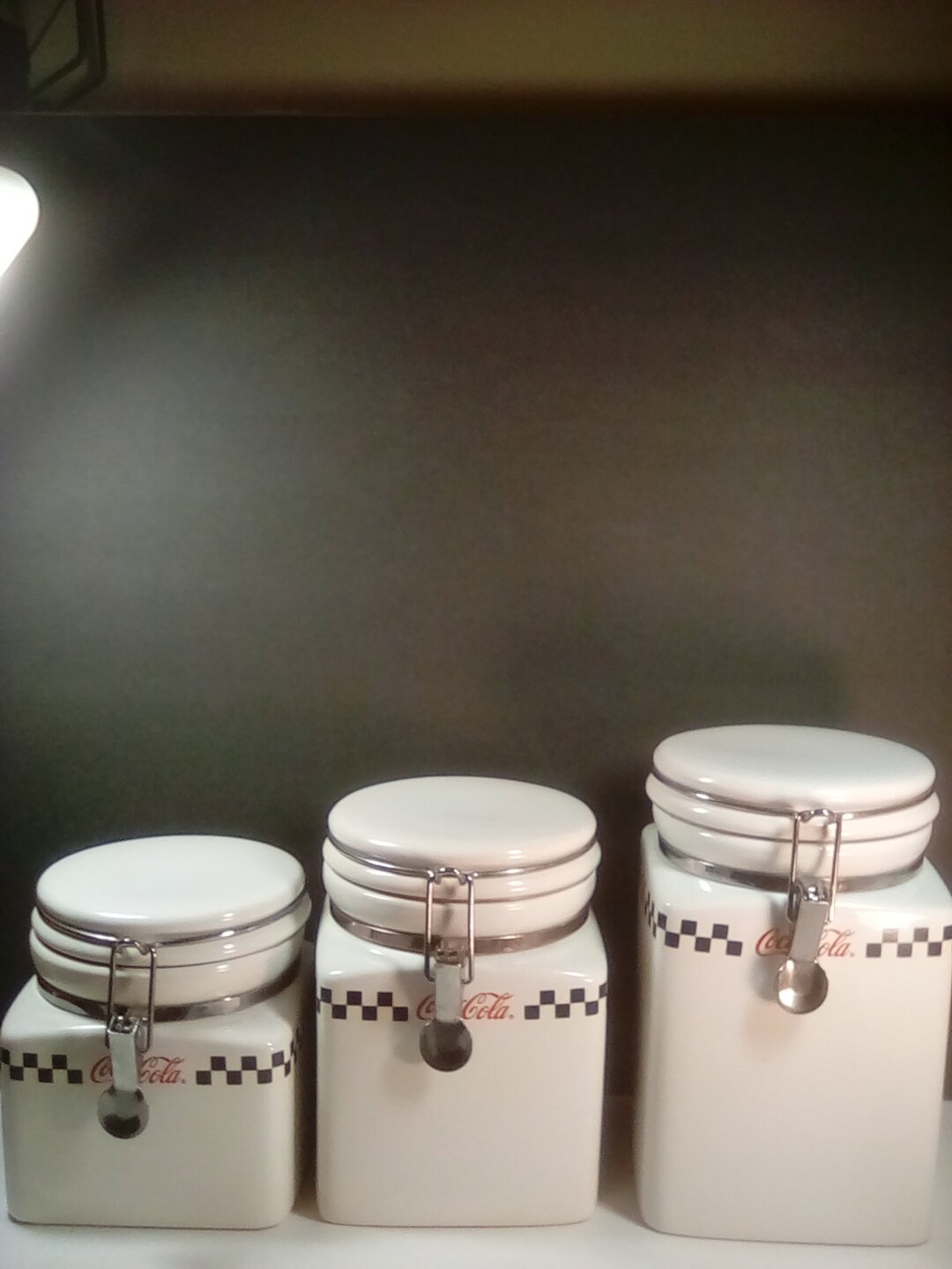 Beautiful Set of 3 Coca Cola Canisters - Etsy