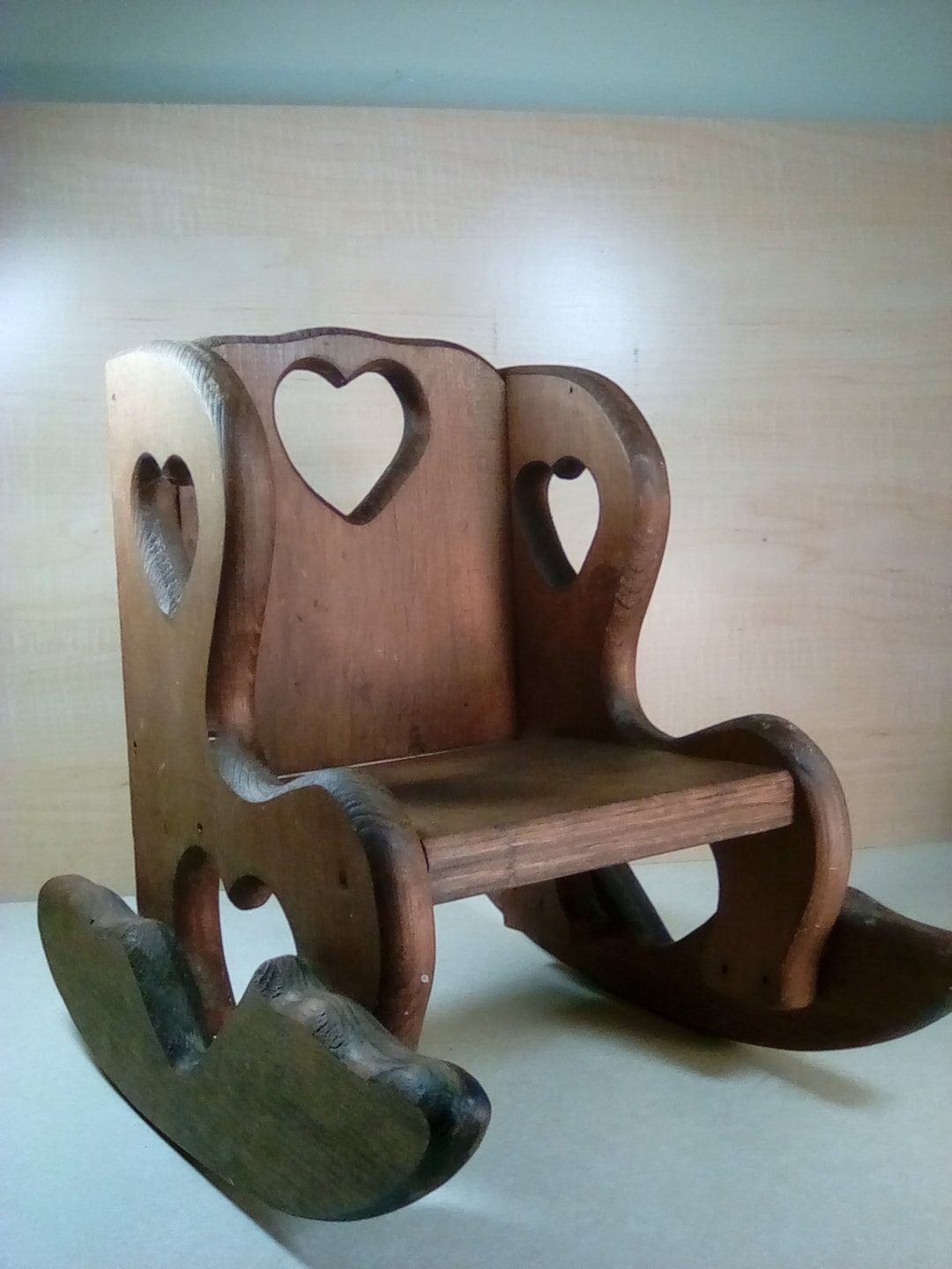 Large Wooden Doll Rocking Chair.. - Etsy