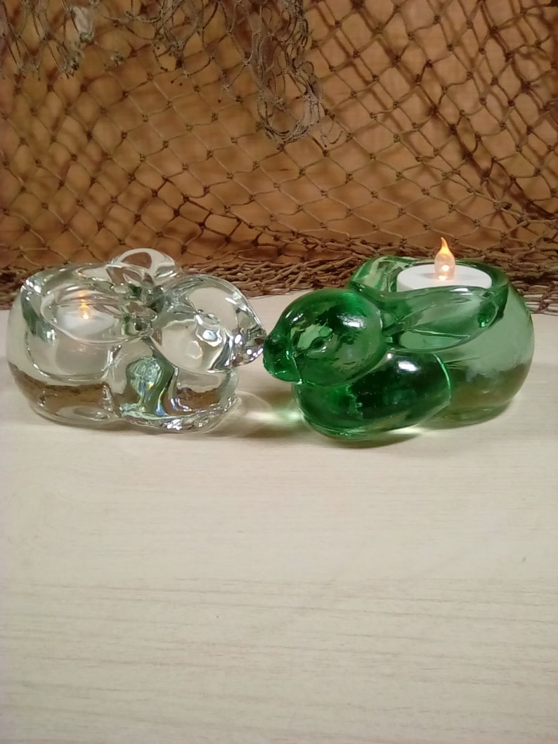 Set of 2 Rabbit Candle Holders - Etsy