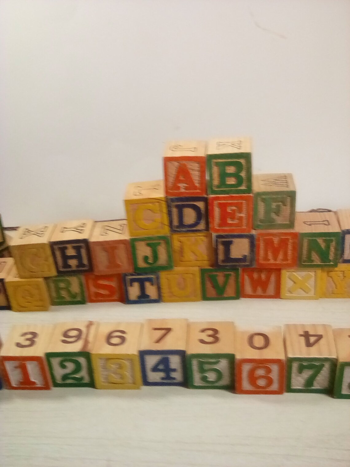 Vintage Small Wood ABC Letter Blocks - Etsy