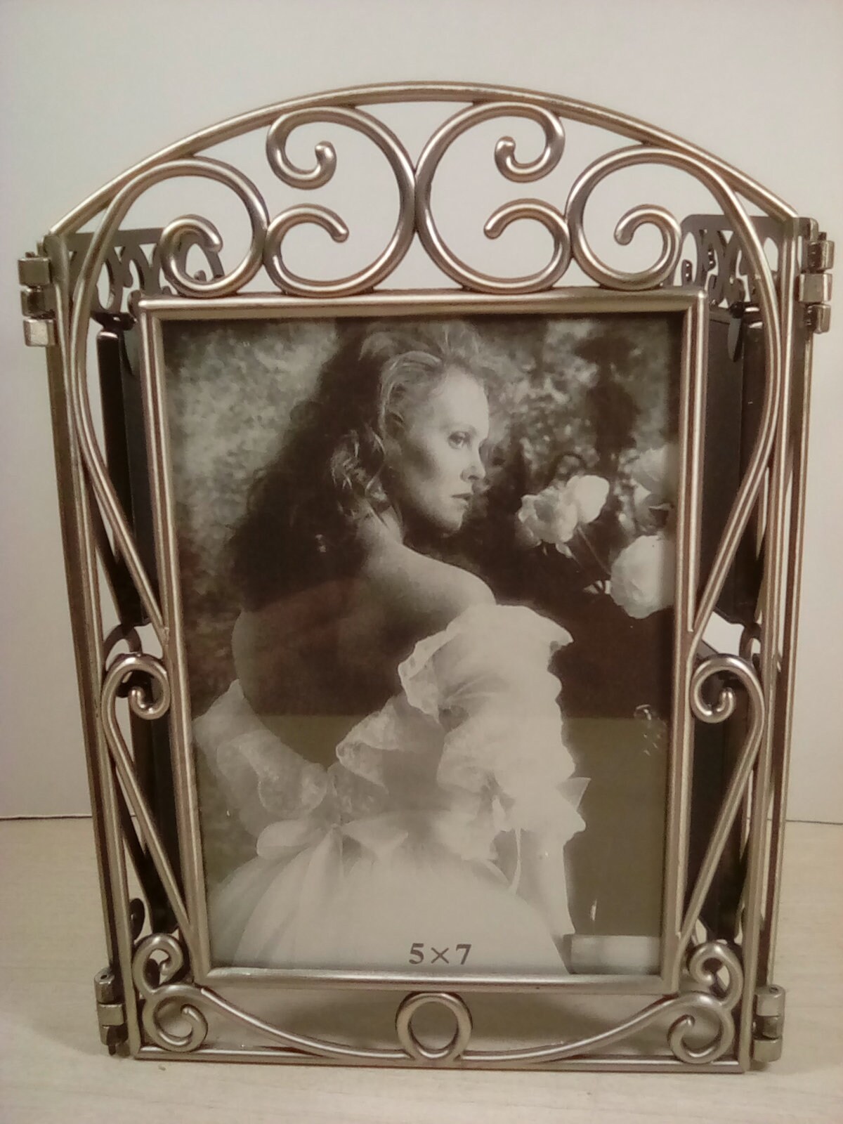 Stunning Tri fold silver metal photo frame | Etsy