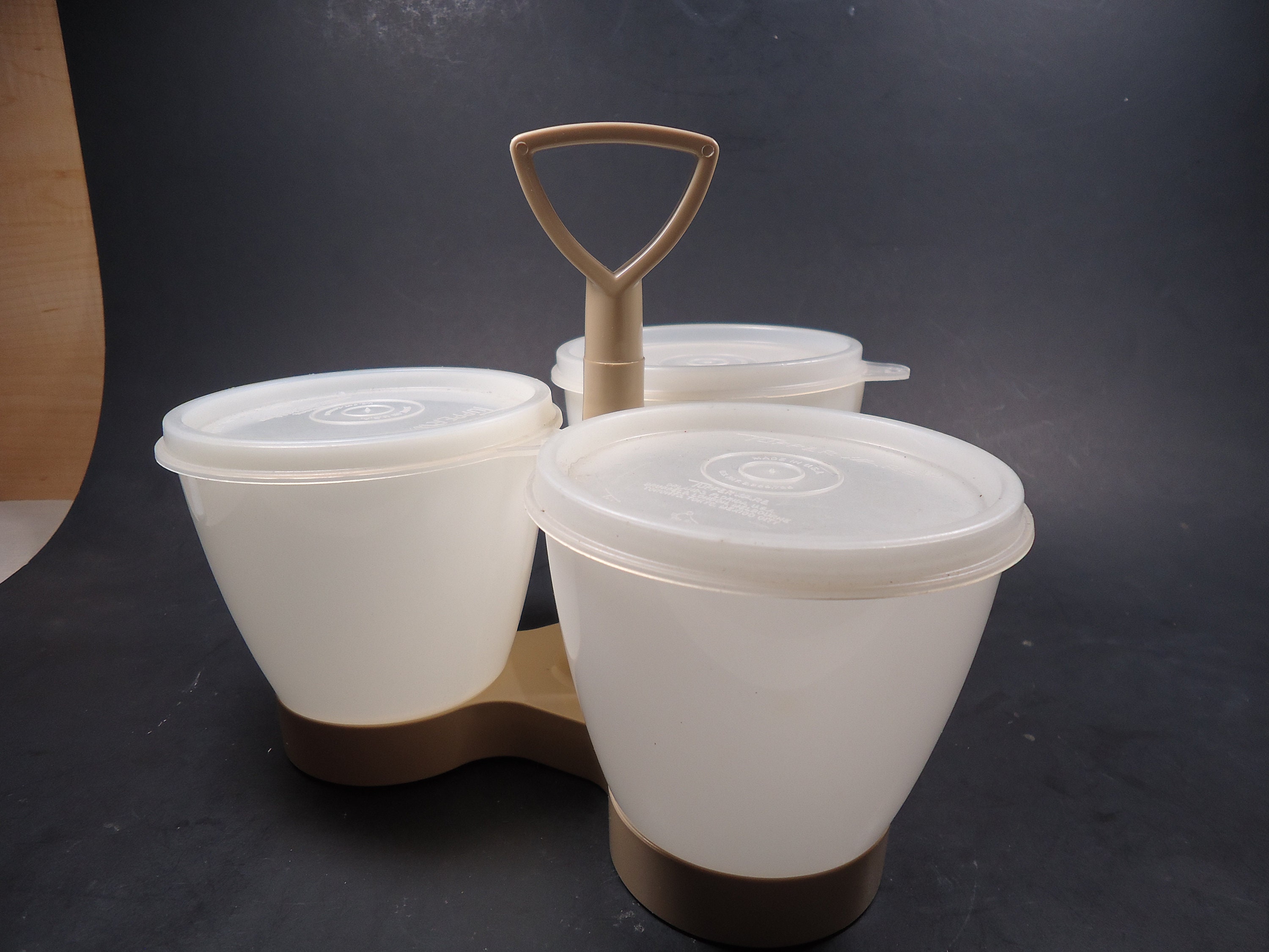 Tupperware Condiment Caddy Small Bowls With Lids - Etsy