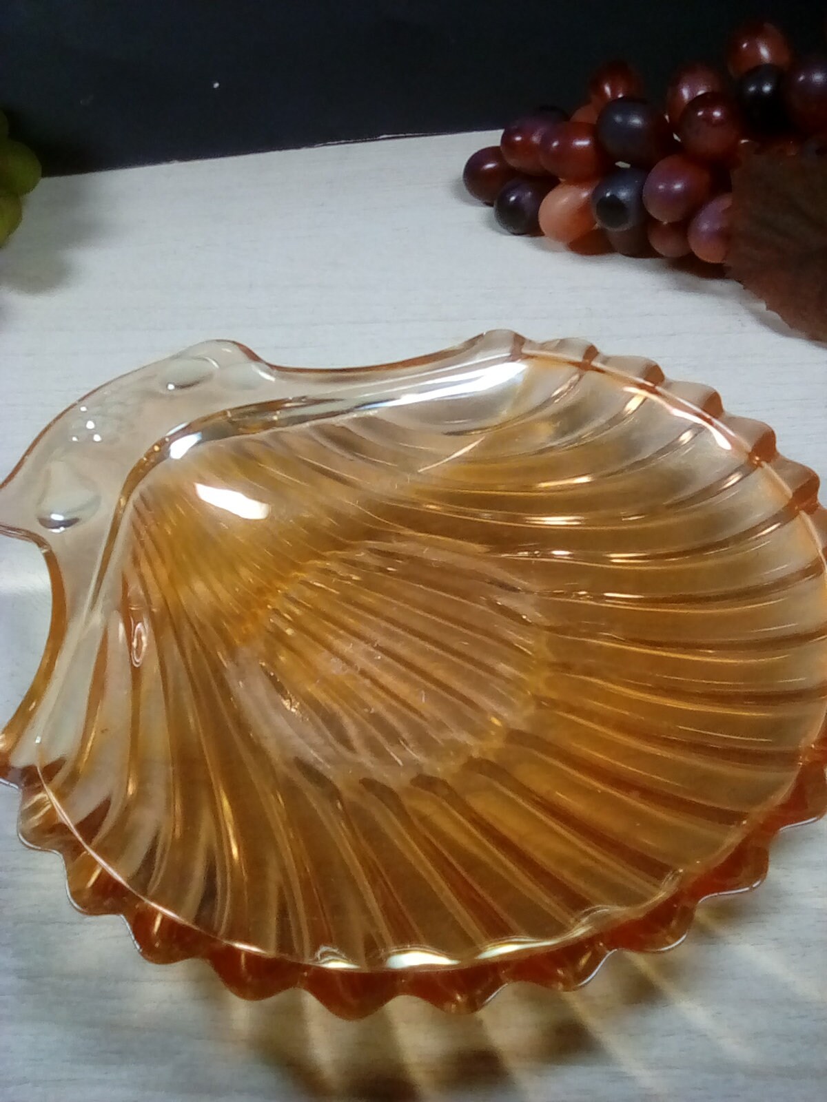 Shell Shape Carnival Glass Dish - Etsy