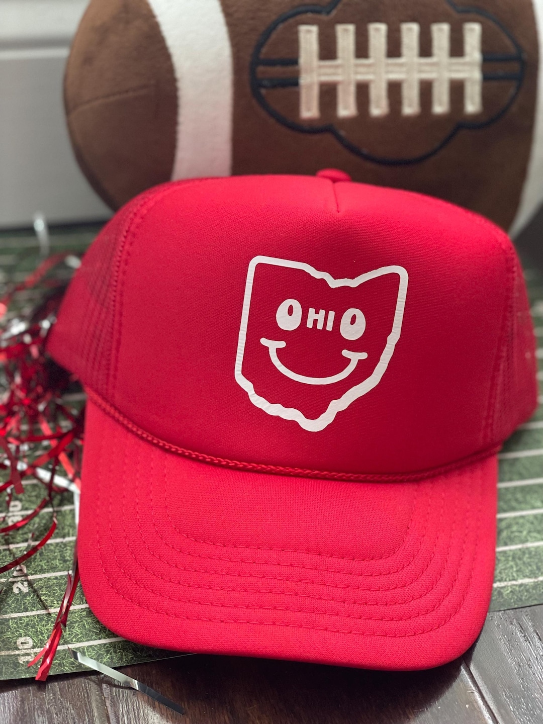 State of Ohio Smile Trucker Hat - Etsy