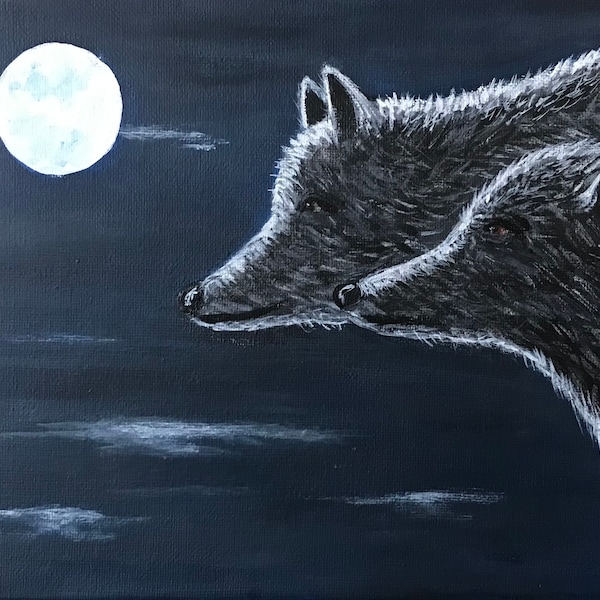 Wolf Pack Painting - Etsy