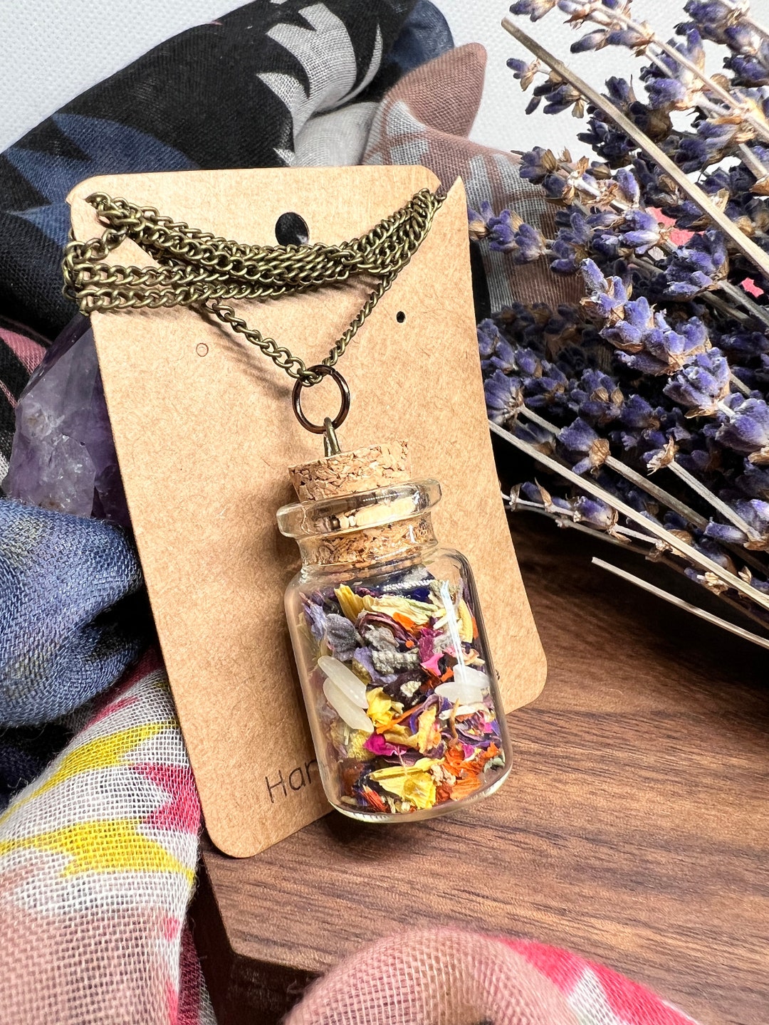 Evil Eye Garden Bruja Potion Spell Jar Necklace - Etsy