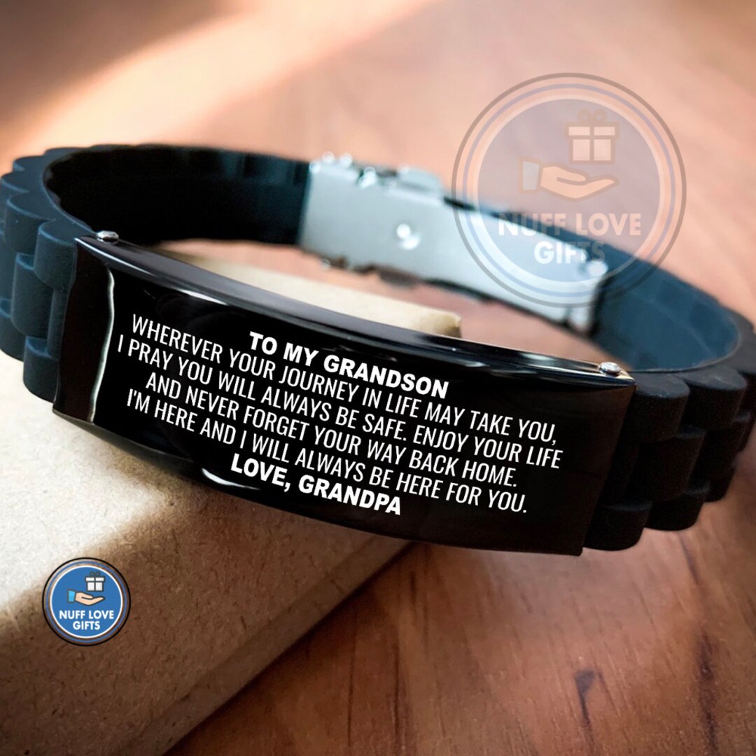 Grandson Birthday Gift Bracelet, Grandson Bracelet, to My Grandson ...
