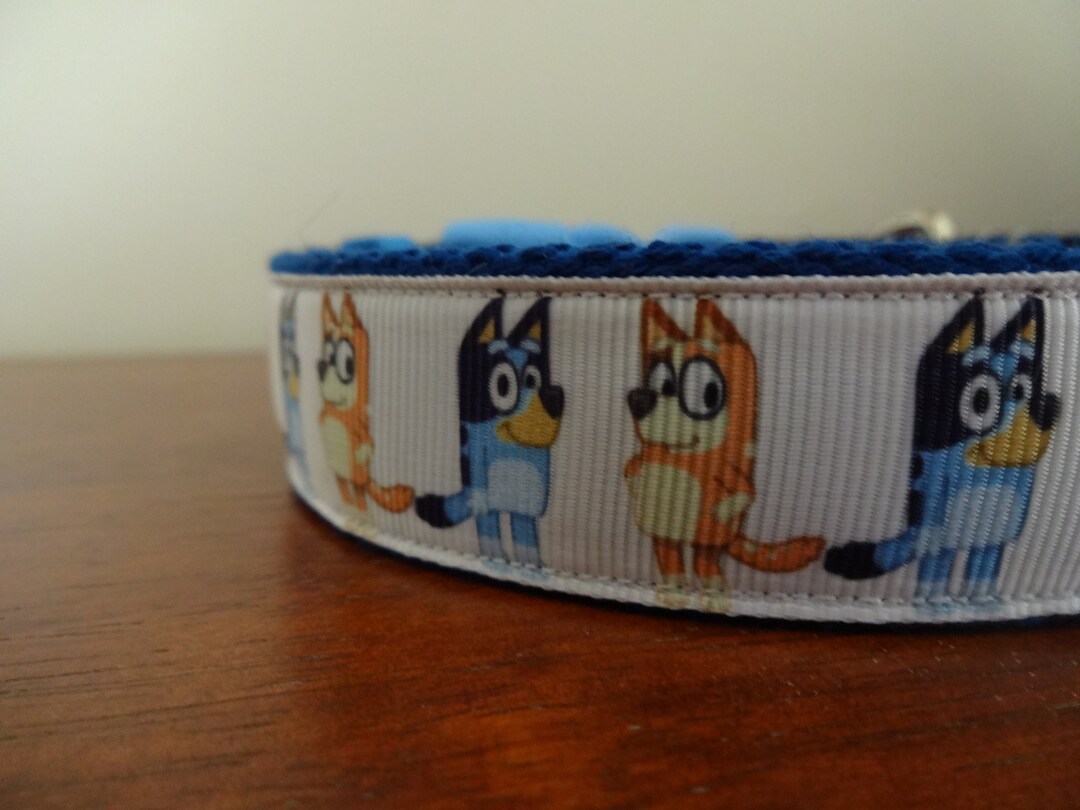 Bluey & Bingo Standing, Adjustable Dog Collar, 25mm Wide - Etsy