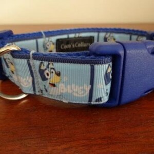 Bluey Adjustable Dog Collar, 25mm Wide - Etsy
