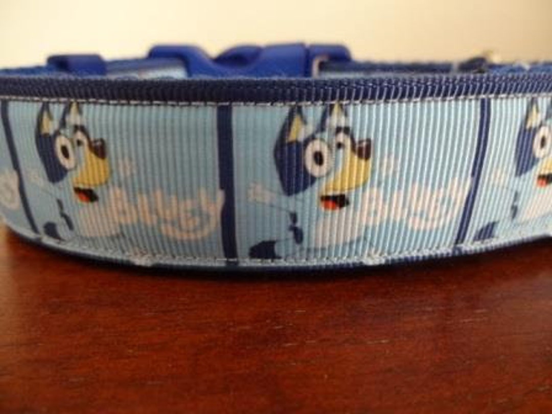 Bluey Adjustable Dog Collar, 25mm Wide - Etsy