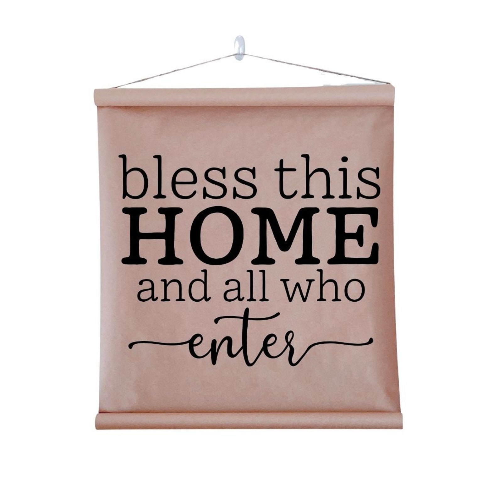 Farmhouse Decor, Kraft Paper Scroll Sign, Farmhouse Wall Decor, Living ...