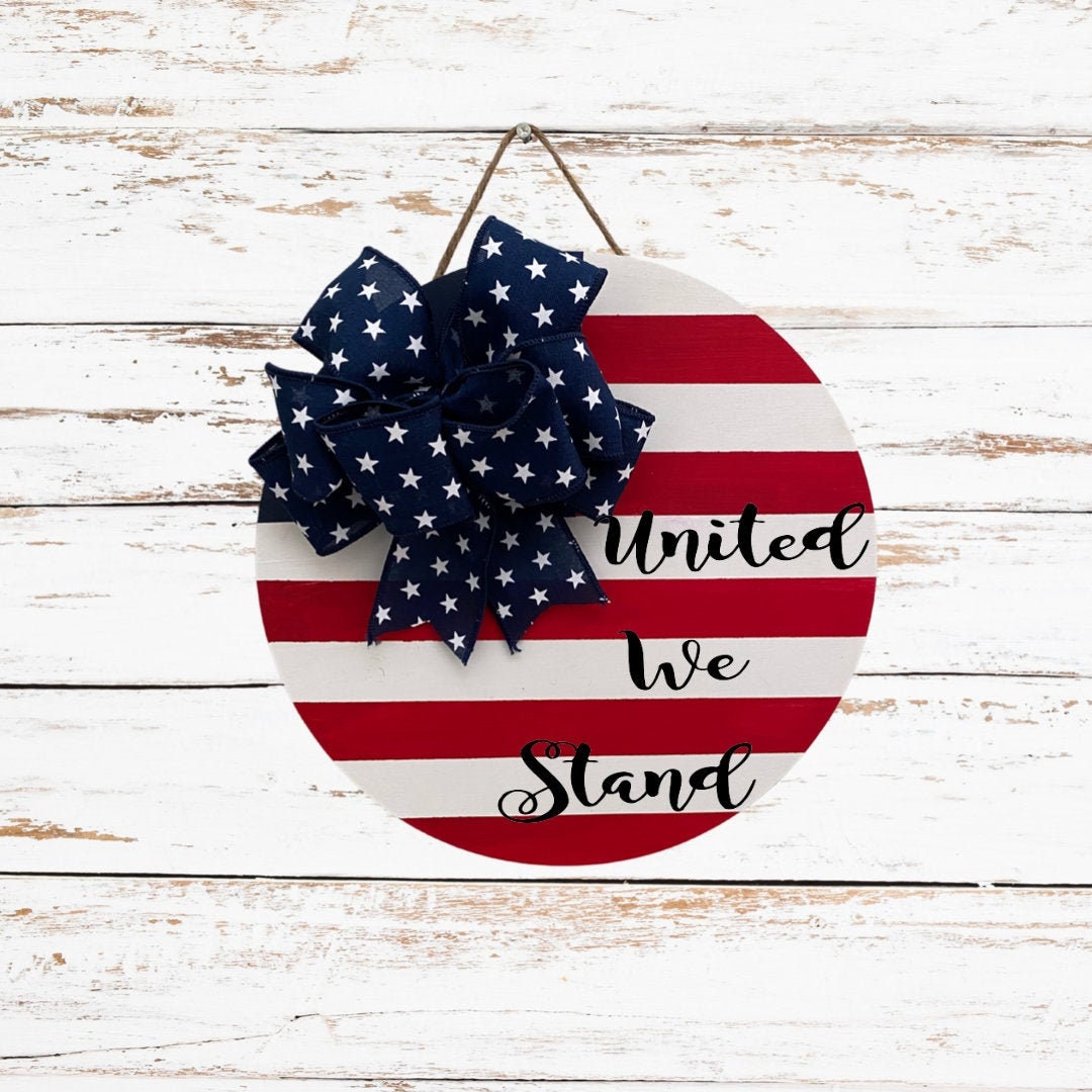 Patriotic Door Hanger, American Flag Door Hanger, Memorial Day Door ...