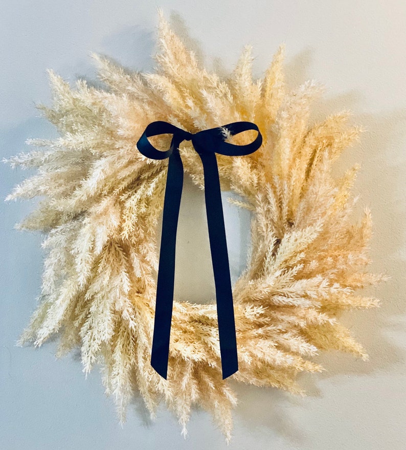 Neutral Boho Front Door Wreath Fall Pampas Door Wreath - Etsy
