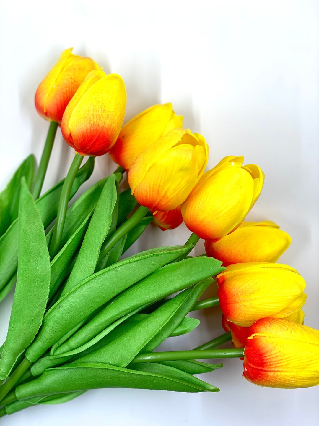 Bundle of 10 Artificial Tulips, Real Touch Tulip Stems, Life Life Tulip ...