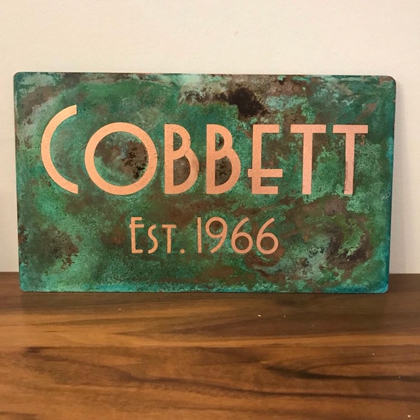 Copper Wood Sign - Etsy