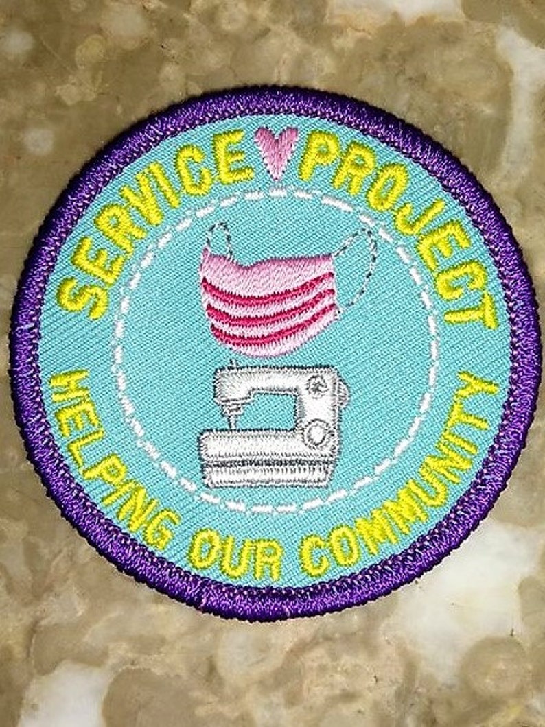 Service Project Helping Our Community Mask Making Girl Scout Fun Patch ...