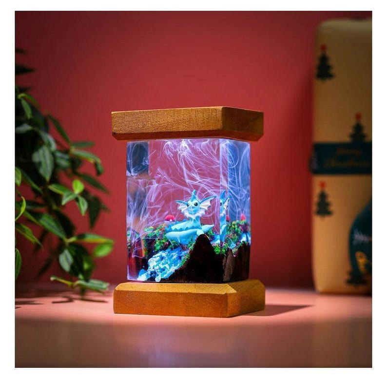 Vap.ore.on Po.ke.mon Epoxy Lamp, POKE.MON WORLD Resin Diorama Lamp ...