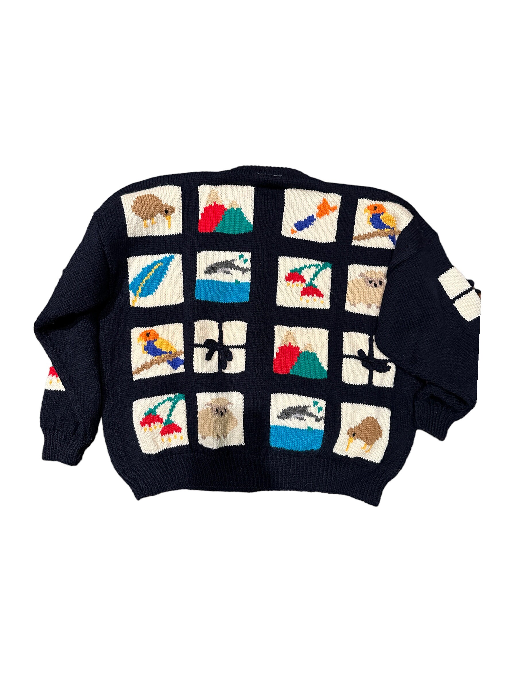 Bonz New Zealand Wool Holiday Vintage Button Cardigan Sweater - Etsy