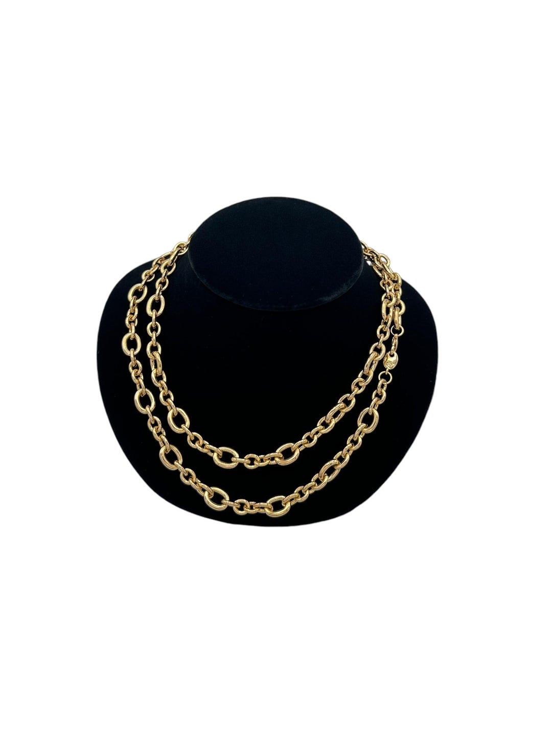 Ralph Lauren RRL Gold Long Cable Link Layering Necklace RRL Vintage ...