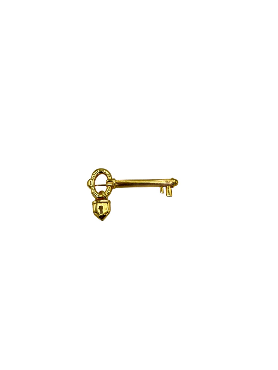 Monet Classic Gold Lock & Key Brooch - Etsy