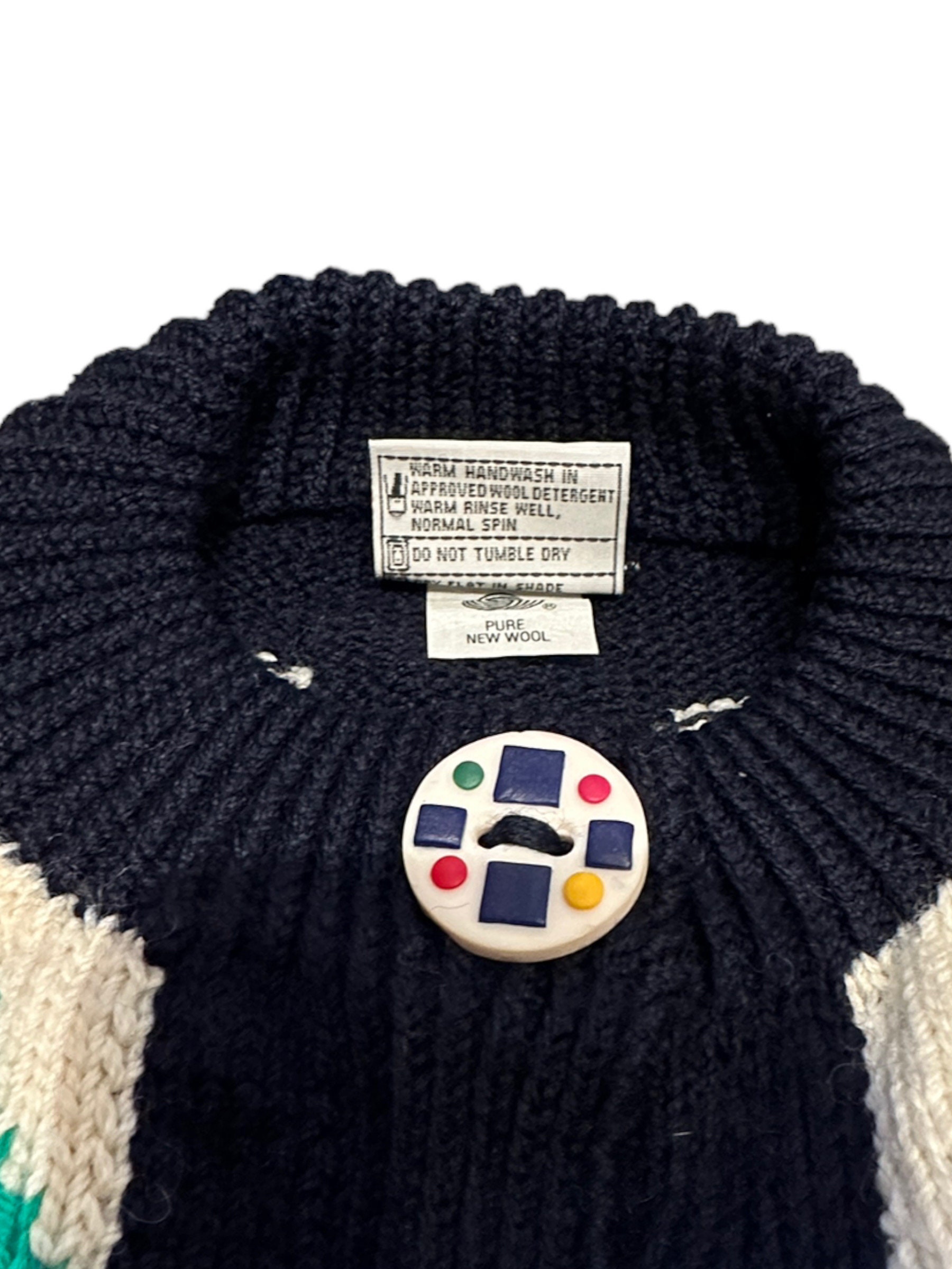 Bonz New Zealand Wool Holiday Vintage Button Cardigan Sweater - Etsy