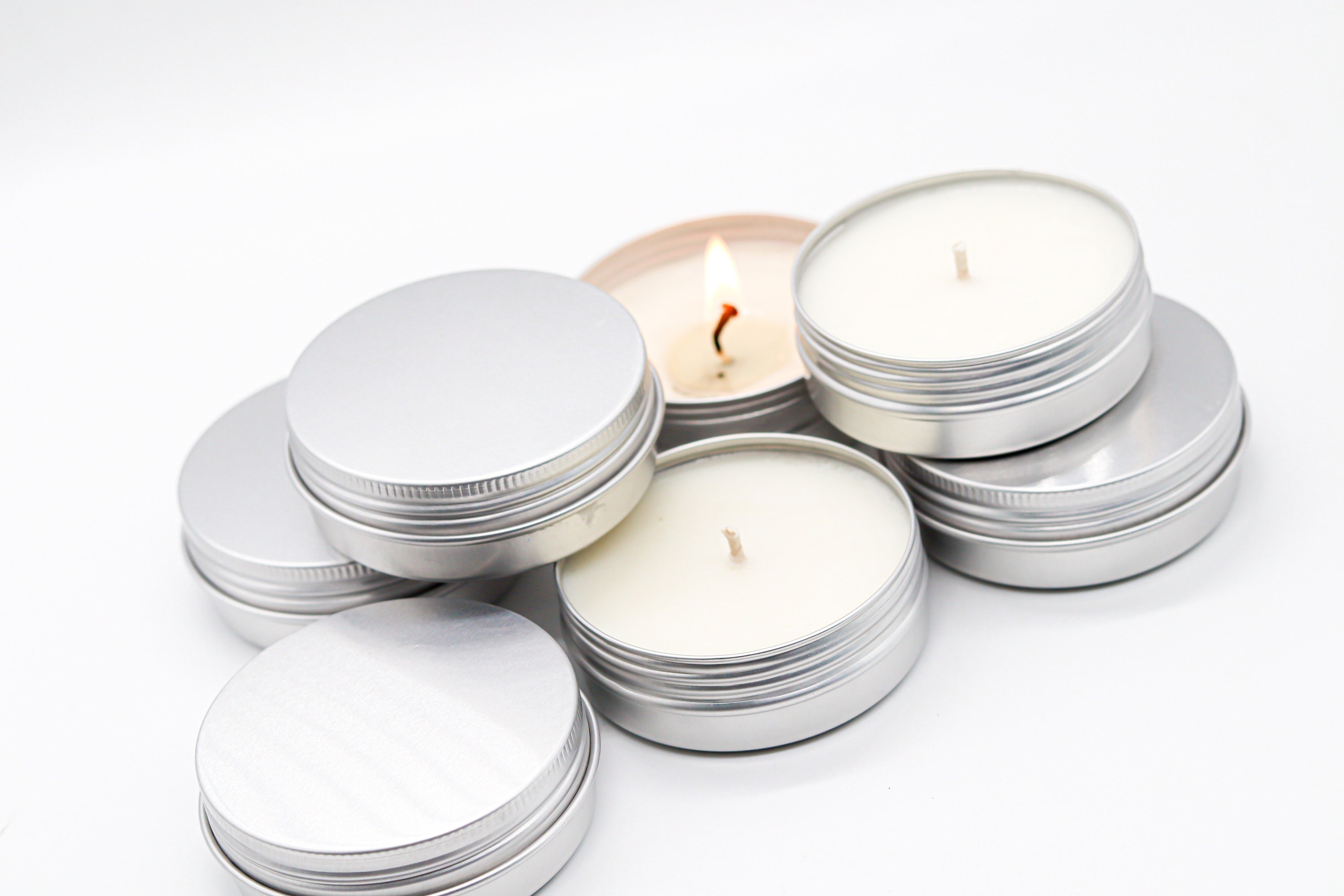 Soy Candle Samples 2 Oz. Tin Jar Candle Samples. Set of 10. - Etsy