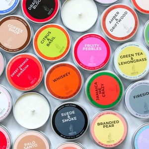 Soy Candle Samples 2 Oz. Tin Jar Candle Samples. Set of 10. - Etsy