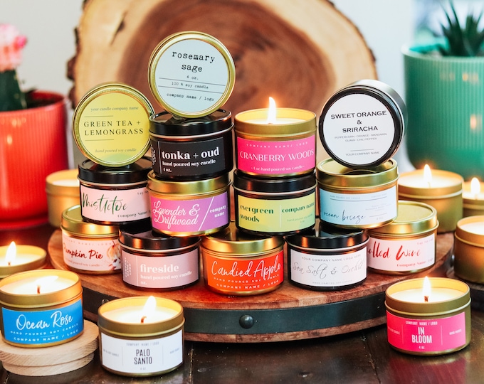 Wholesale 4 Oz Soy Candles Set Of 40 Bulk Soy Candles Private Label