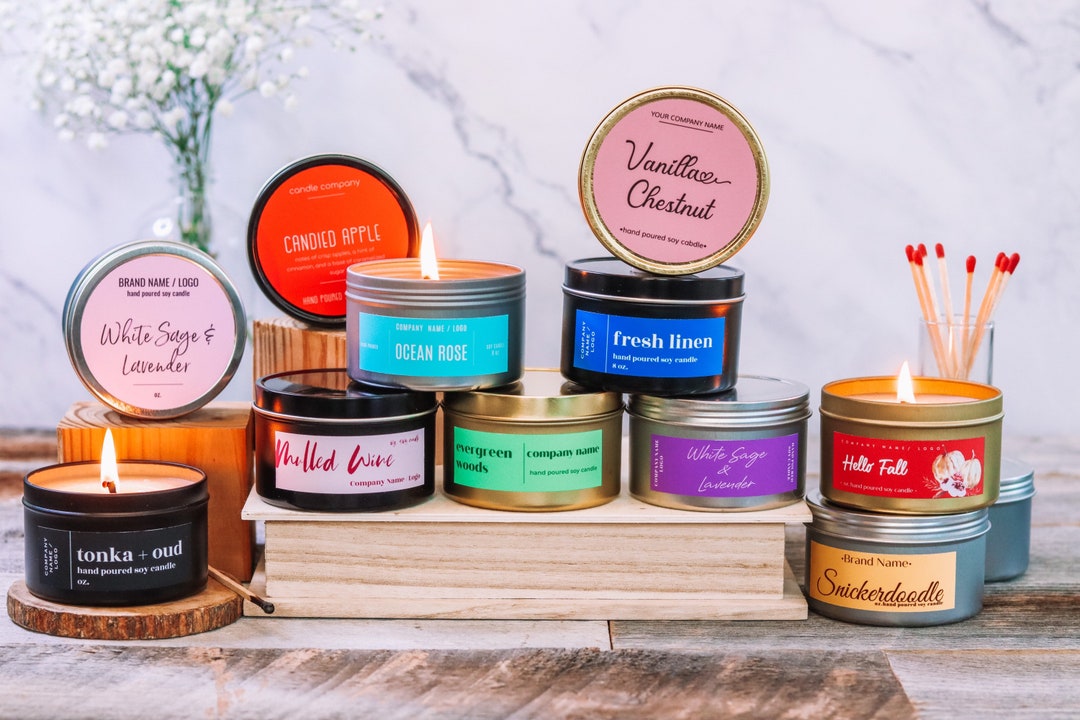Wholesale 8 Oz Soy Candles Private Label Candles Custom Label Hand