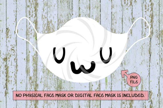 Kawaii Uwu face mask PNG digital designs printable | Etsy