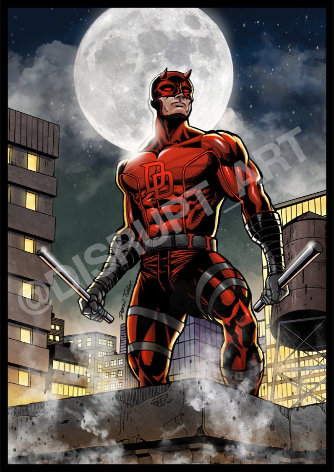 DAREDEVIL A3 Poster Fan Art Print Marvel Comics - Etsy