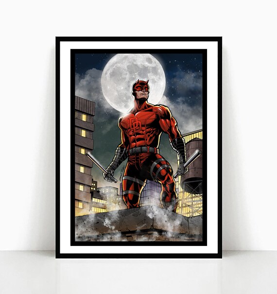DAREDEVIL A3 Poster Fan Art Print Marvel Comics - Etsy