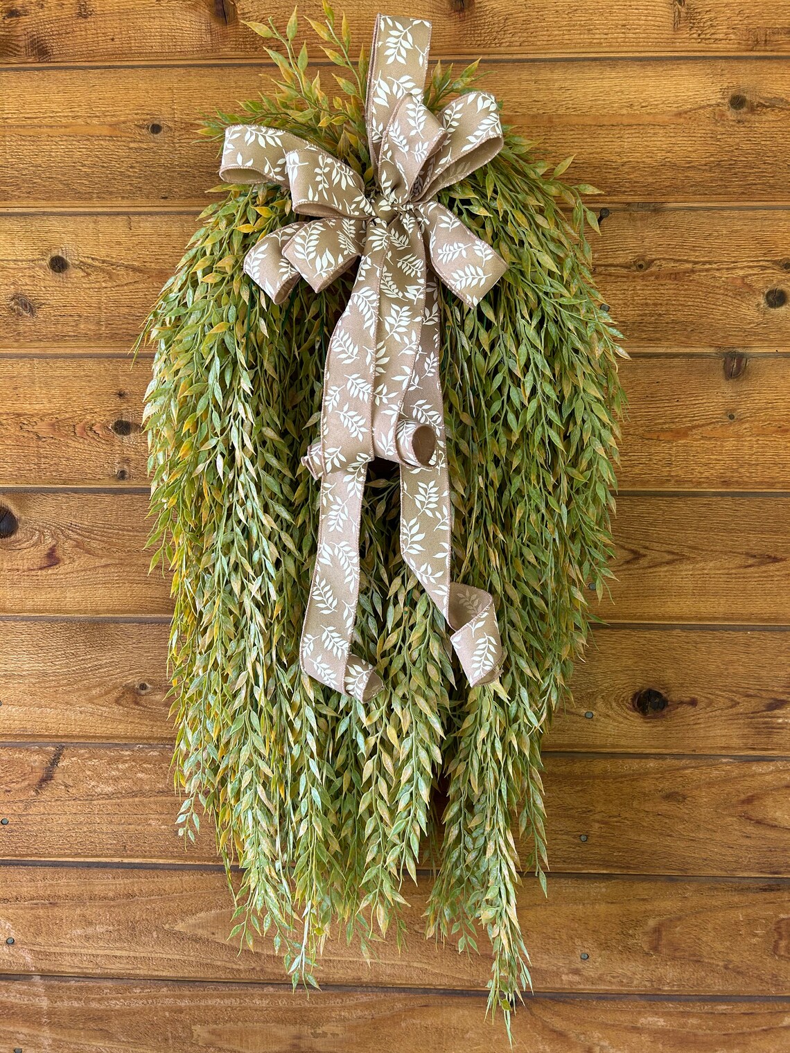 Cascading Fall Greenery Swag, Front Door Greenery Swag, Year-round ...