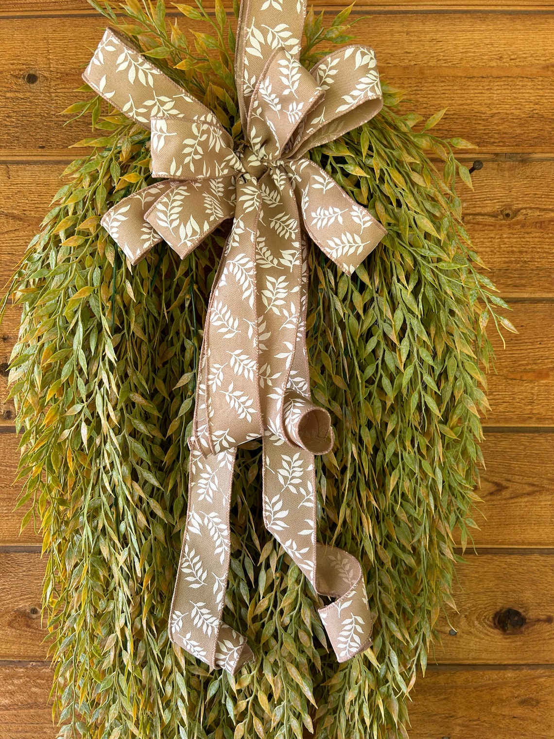 Cascading Fall Greenery Swag, Front Door Greenery Swag, Year-round ...