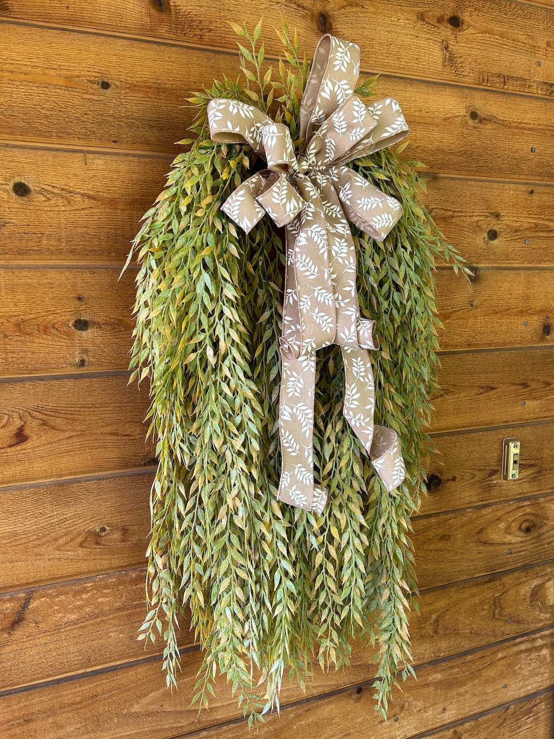 Cascading Fall Greenery Swag, Front Door Greenery Swag, Year-round ...